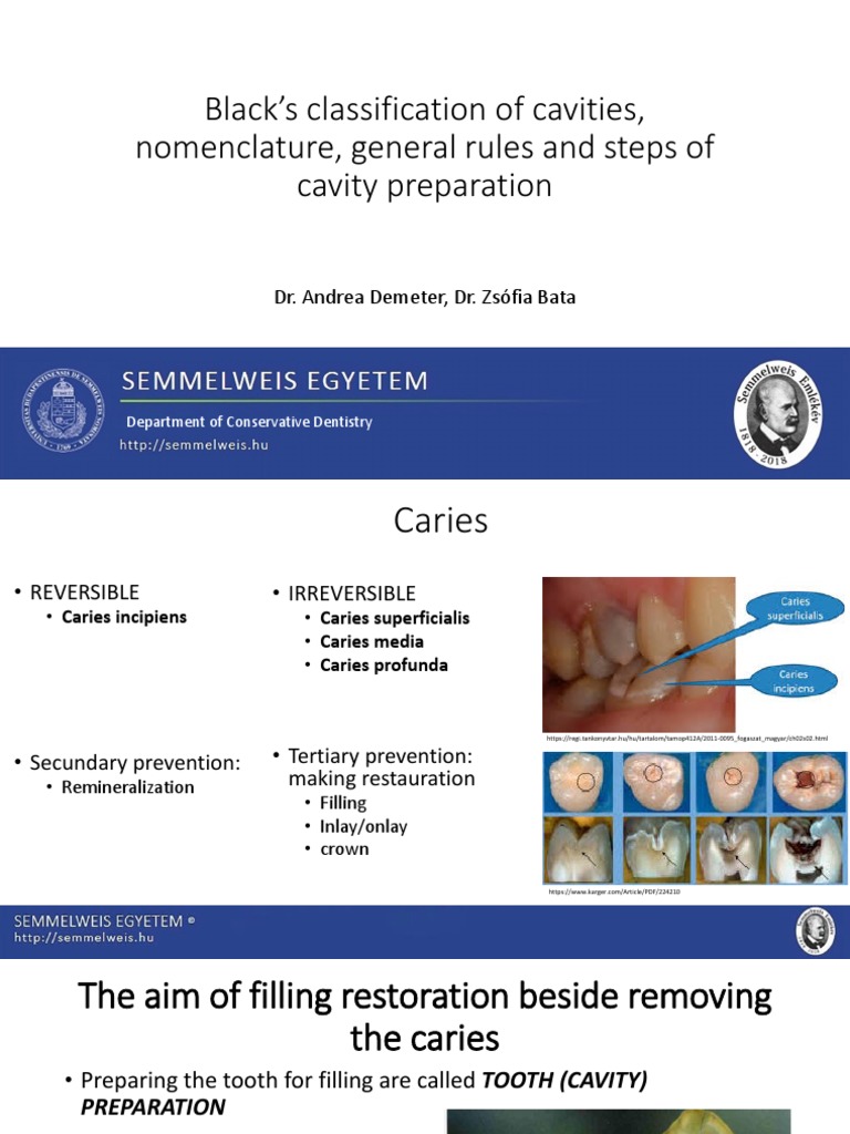 Black Classification PDF | PDF | Dentistry Branches | Dentistry