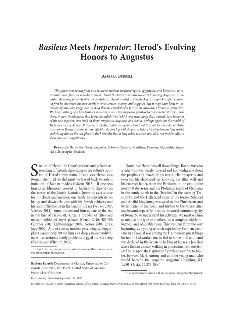 Barbara Burrell | PDF | Herod The Great | Mark Antony