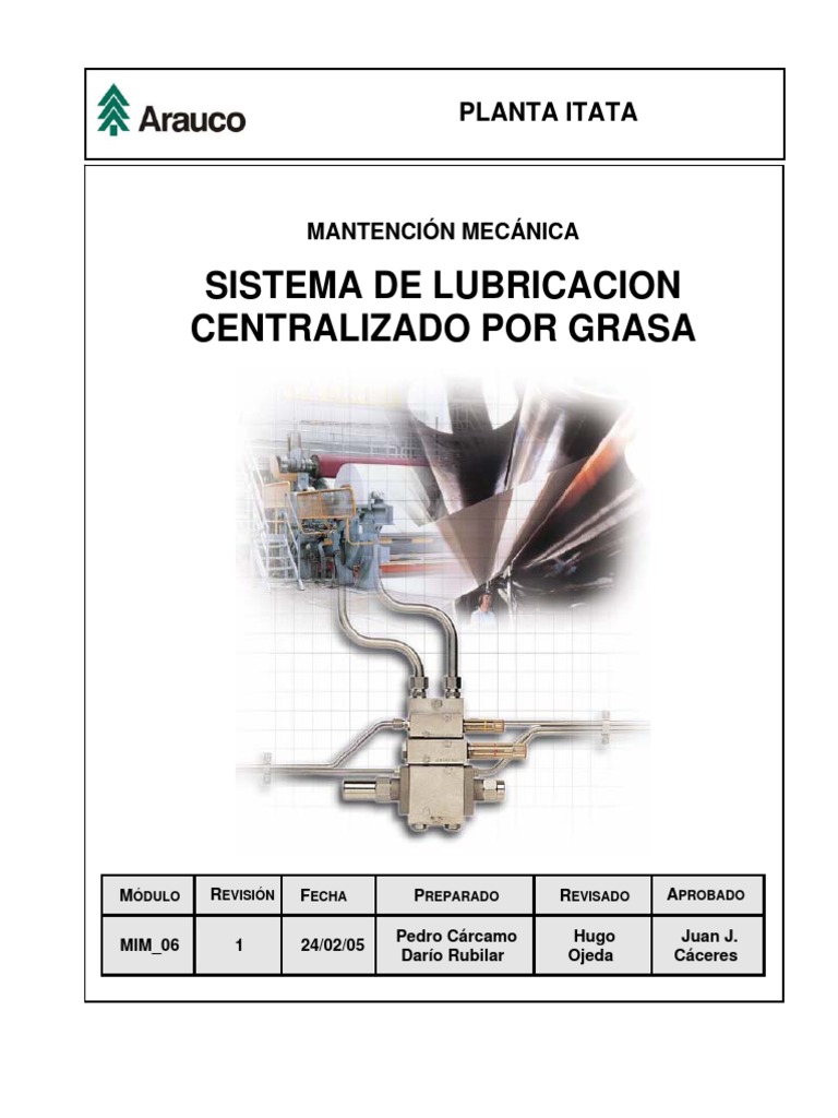 06 Sist. Lubricación Centralizado Por Grasa | PDF | Bomba | Líquidos