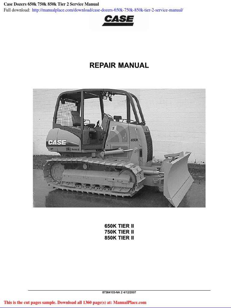 Case Dozers Tier 2 Service Manual | PDF
