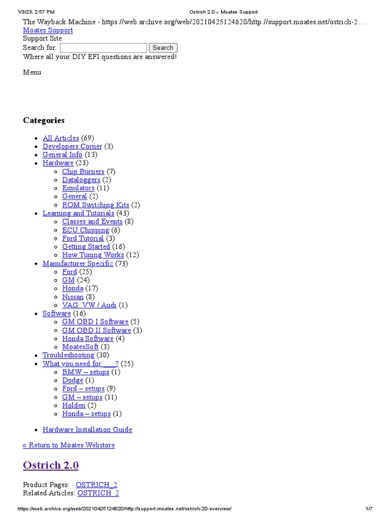 Ostrich 2.0 Moates Support | PDF | Usb | Read Only Memory