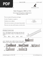 Math Kangaroo USA 2025 Test for Grades 1-2 | PDF
