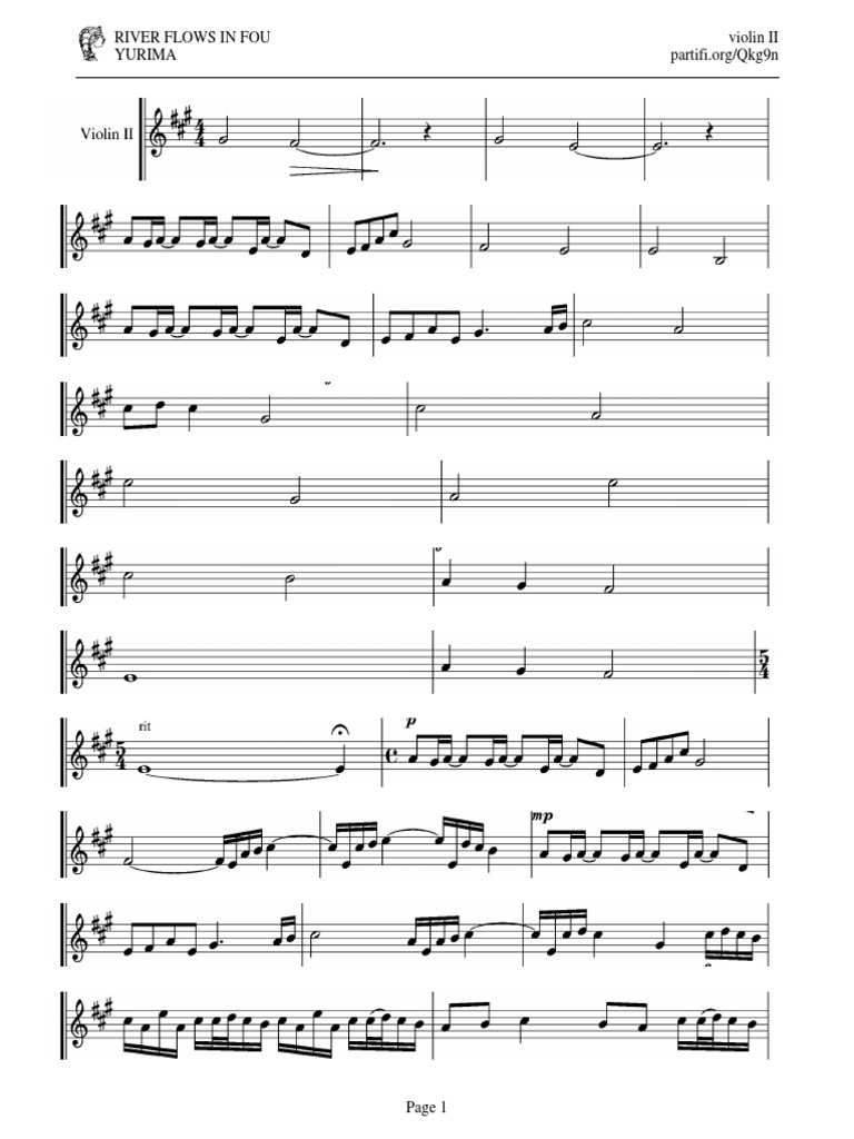 River Flows in You - Violin - II | PDF