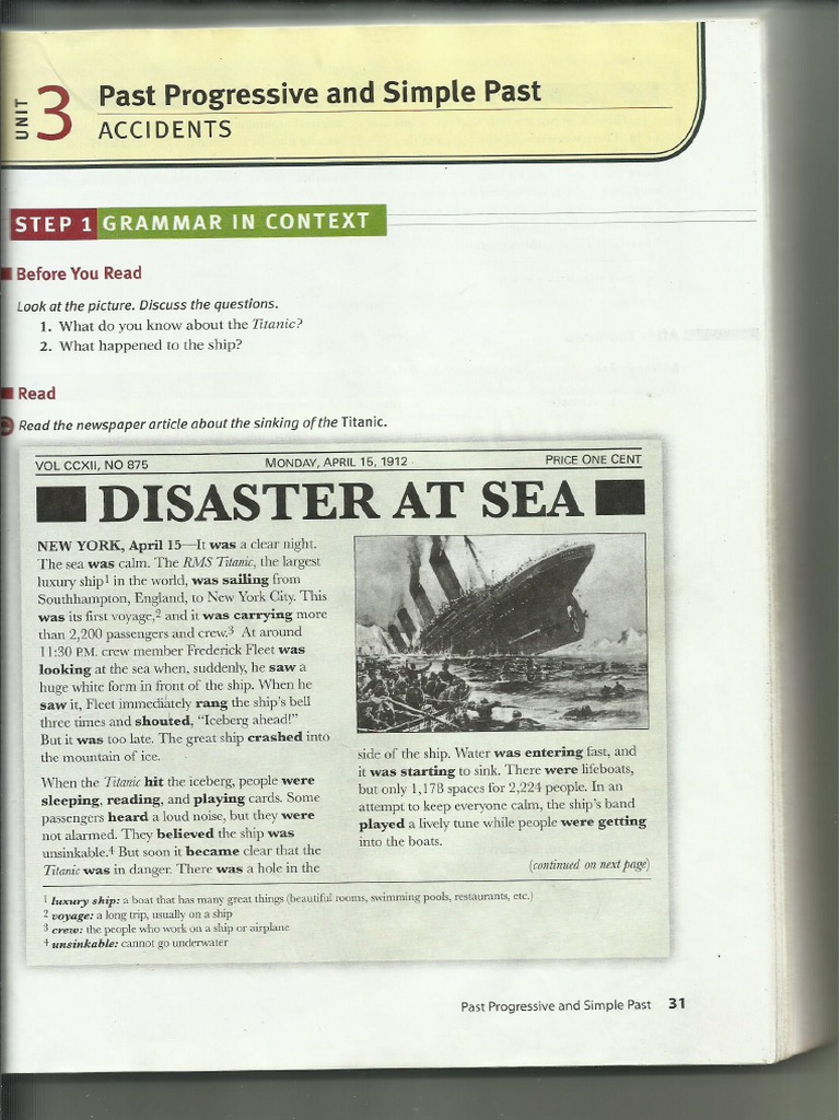 FOG 3 - UNIT 3 - Simple Past-Past Continuos | PDF