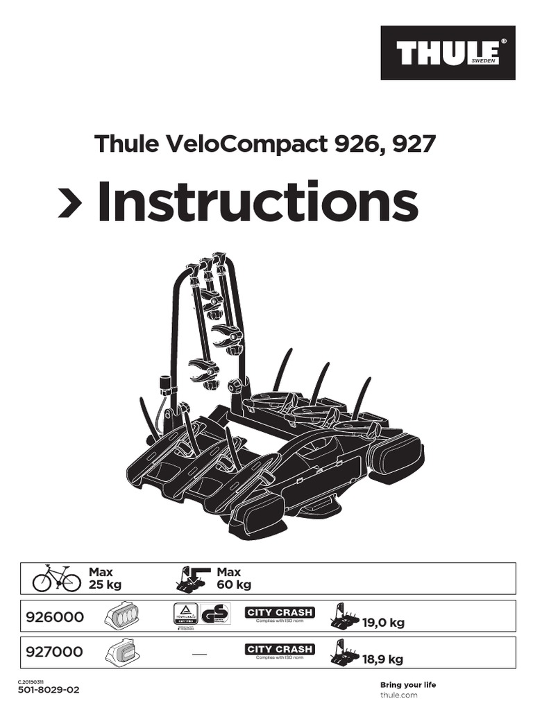 Thule VeloCompact 926-927 | PDF