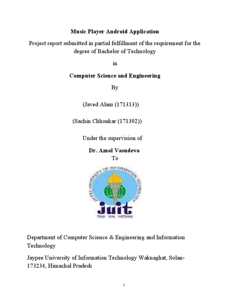 Music Player App Development Report | PDF | Android (Operating System) | Software Development Kit