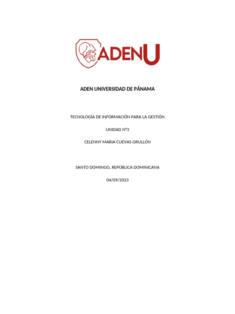 Aden Universidad de Pánama: Tecnología de Información para La Gestión ...