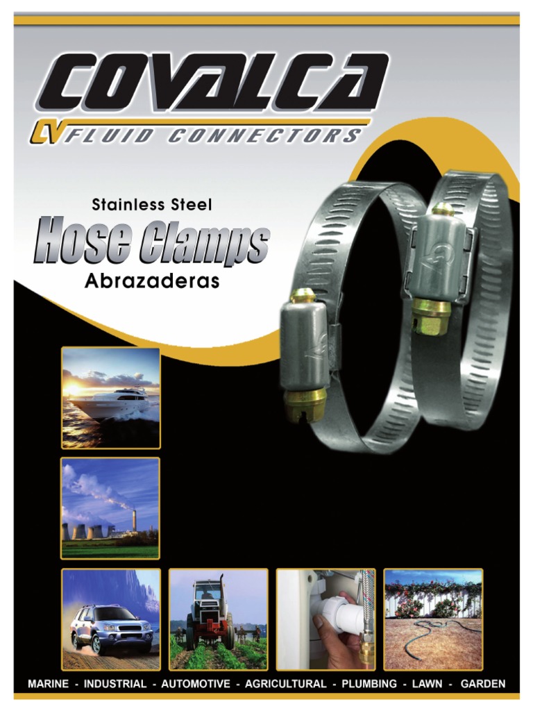 Catálogo Abrazaderas Inoxidables Covalca | PDF | Tornillo | Acero