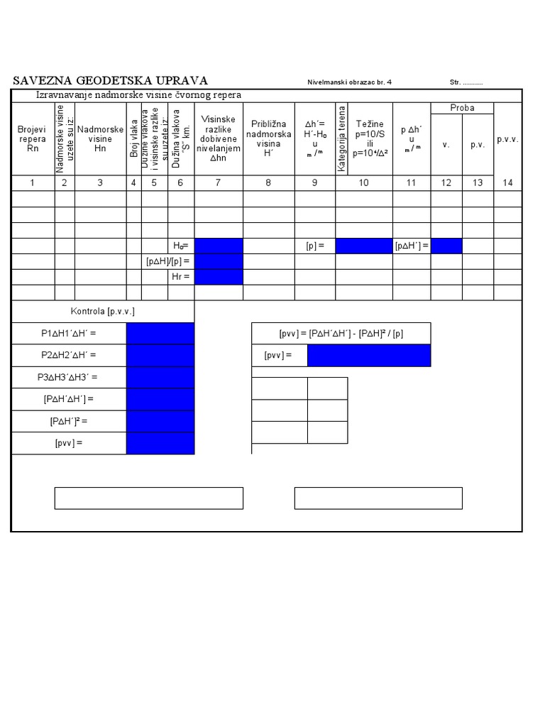 Niv. Obrazac Br. 4 | PDF