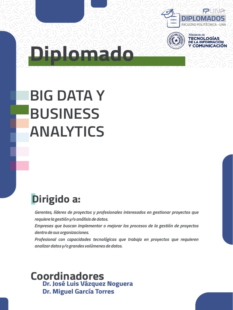 Diplomado en Big Data y Business Analytics BROCHURE | PDF | Big Data | Gestión de tecnología de ...