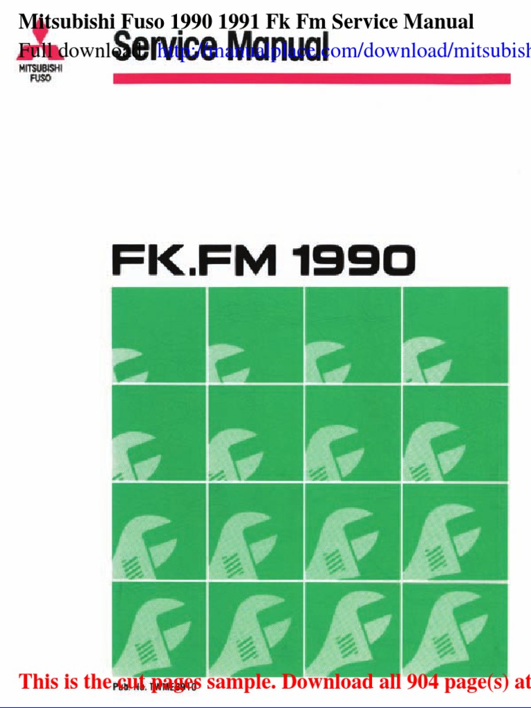 Mitsubishi Fuso 1990 1991 FK FM Service Manual | PDF