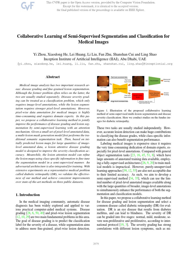 Zhou Collaborative Learning of Semi-Supervised Segmentation and Classification For Medical ...