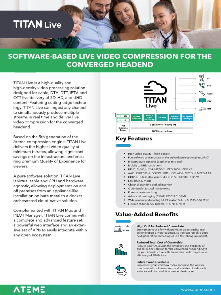 Ateme Datasheet Titan Live 2023 Feb | PDF | Data Compression | Video