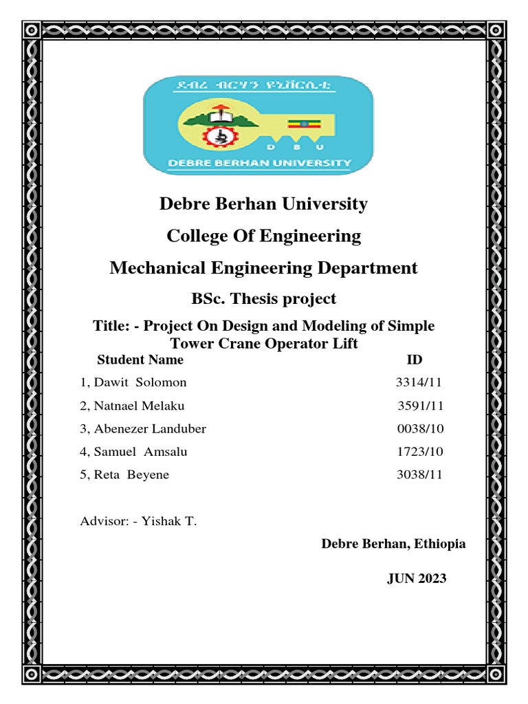 Thesis Modified | PDF | Methodology | Elevator