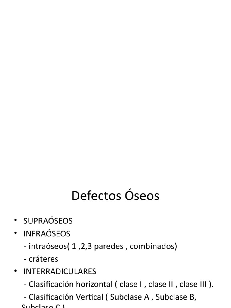 Clasificación de Defectos Óseos | PDF