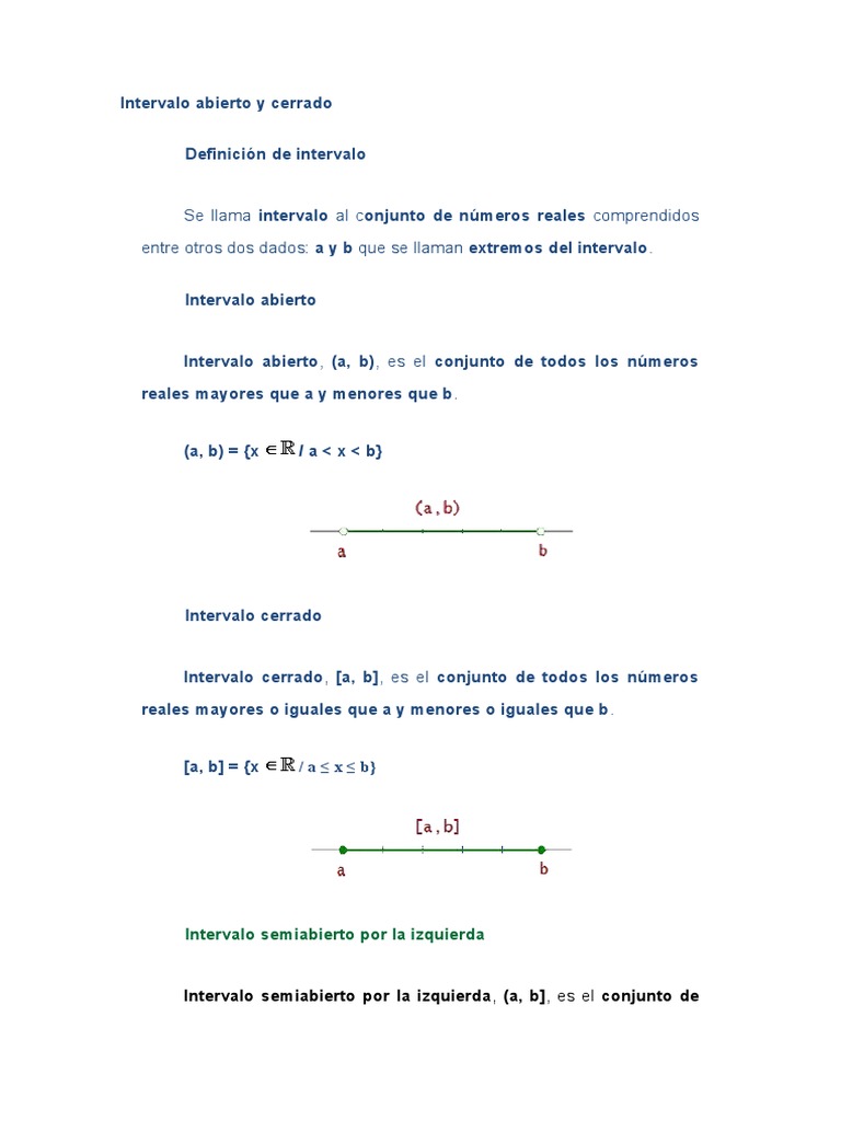 9 Intervalo Abierto y Cerrado | PDF | Intervalo (Matemáticas) | Análisis complejo