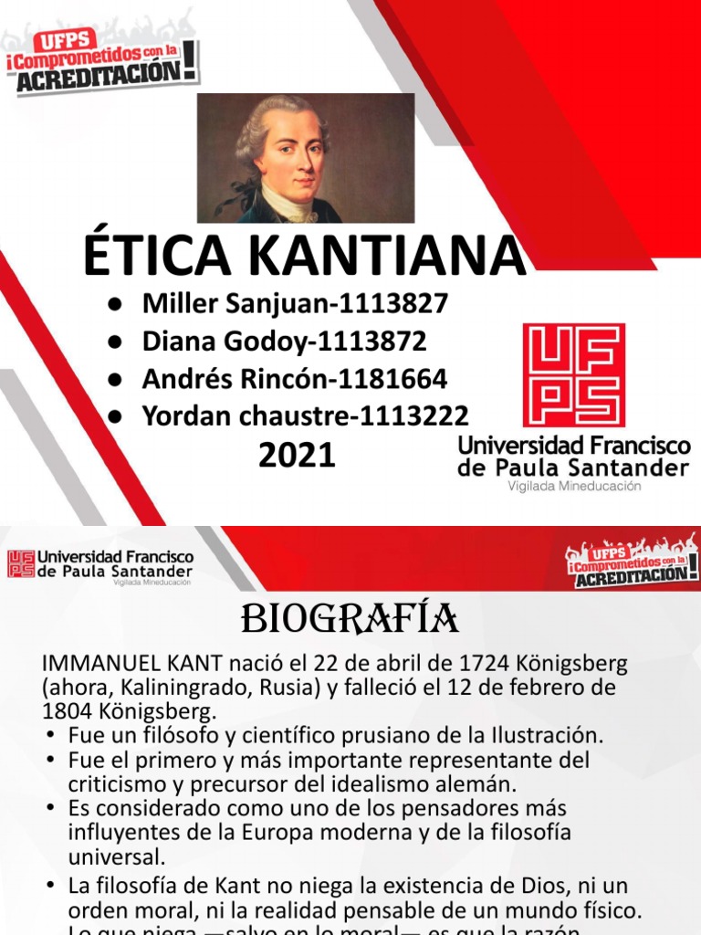 Ética Kantiana | PDF | Immanuel Kant | Moralidad