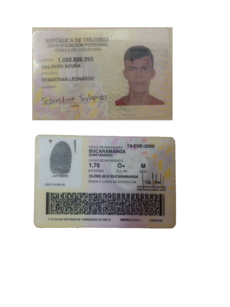 Cedula Sebastian | PDF