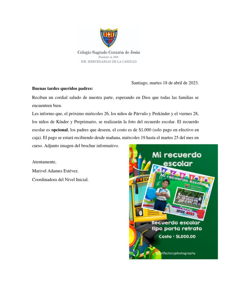 Foto de Recuerdo Escolar 2023 | PDF