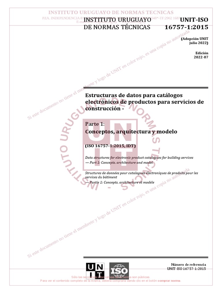 UNIT-ISO_16757-1_2015 | PDF | Software | Organización internacional ...
