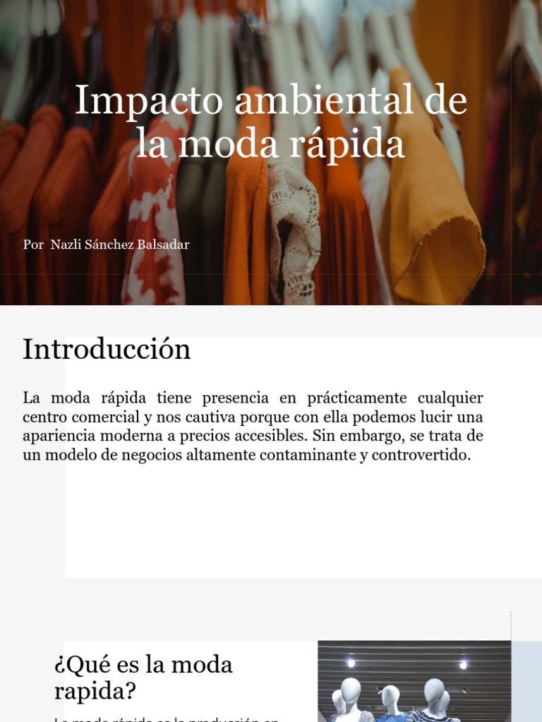 Impacto ambiental de la moda rápida | PDF | Hogar, jardinería y bricolaje