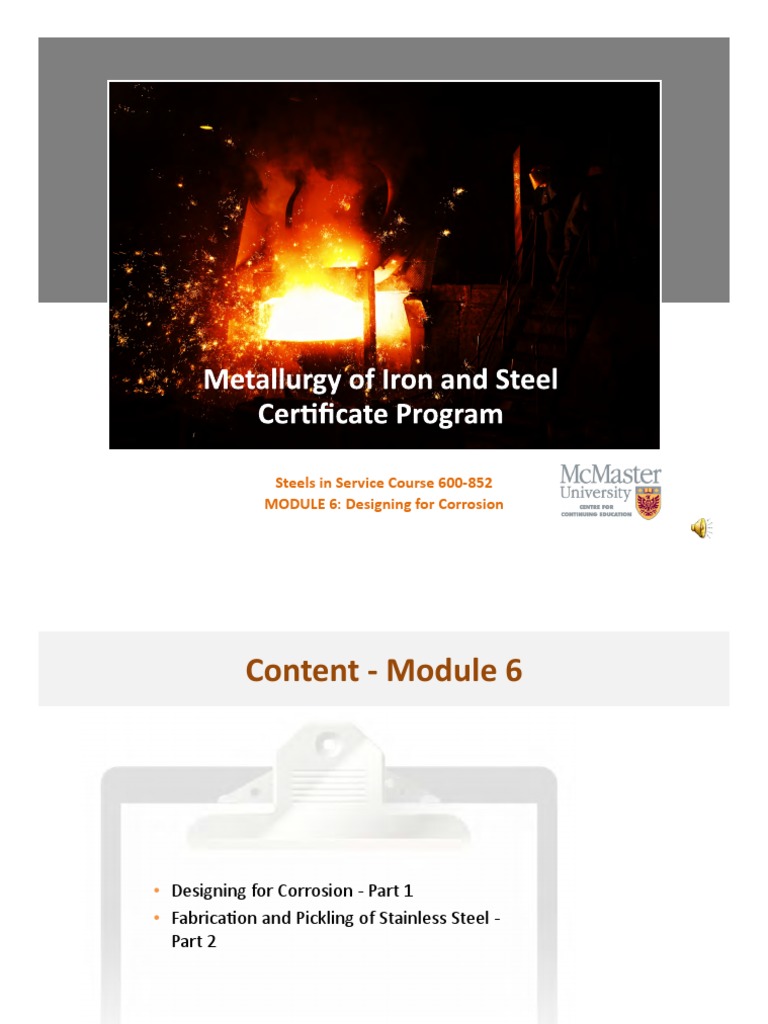 Module 06-Designing For Corrosion | Download Free PDF | Corrosion | Stainless Steel