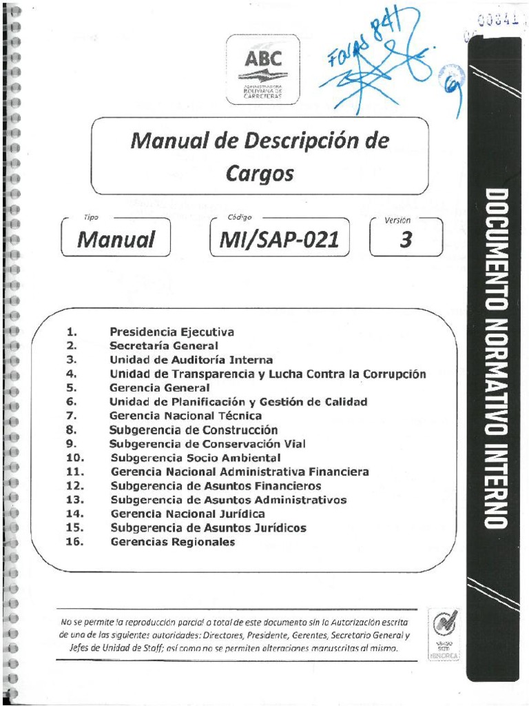 Manual de Descripción de Cargos | Descargar gratis PDF | Gestión de recursos humanos | Contabilidad