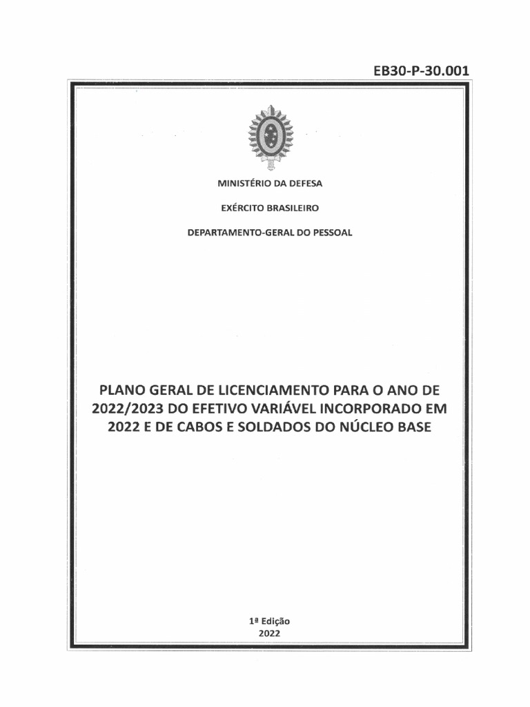 Port 416-dgp Plano Geral de Licenciamento Do Efetivo Variavel Incorporado em 2022 e de Cabos e ...