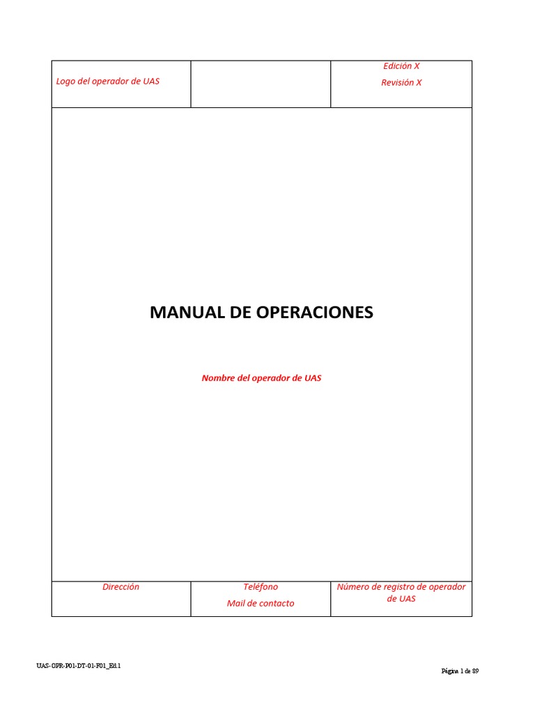 XUAS-OPR-P01-DT01-F01 - Ed.1 - Manual - Operaciones.general - WORD ...