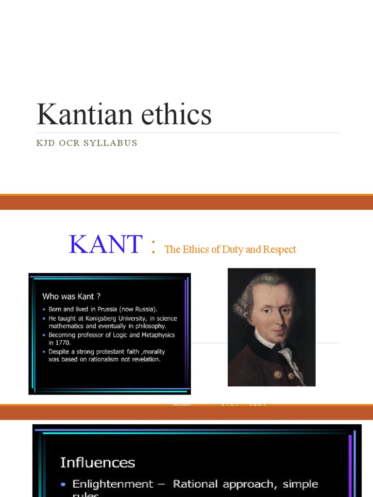 Kantian Ethics Updated PPT 2020 | PDF | Immanuel Kant | Reason