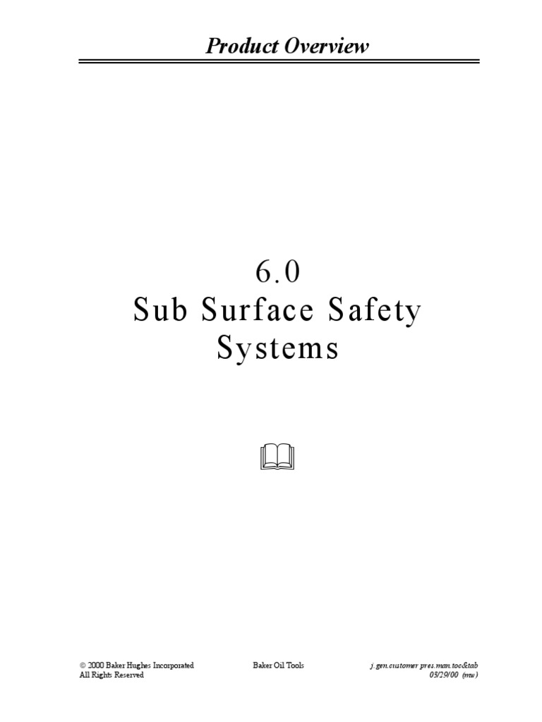 Tab 06 - SubSurface Safety Valves | PDF | Valve | Piston