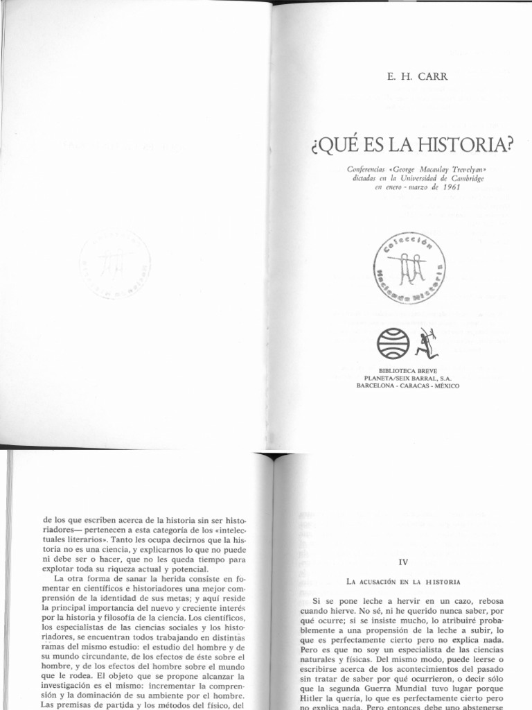 Carr Edward - Que Es La Historia | PDF | Libre albedrío | Karl Popper Carr Edward - Que Es La Historia | PDF | Libre albedrío | Karl Popper