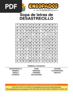 Sopa de Letras de Desastres Naturales - 20 | PDF