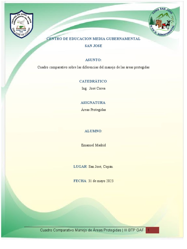 Especies de Areas Protegidas de Honduras | PDF | Deforestación | Honduras