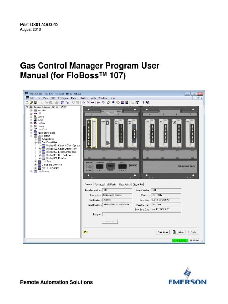 Manual Gas Control Manager Program User Manual Floboss 107 en 132206 ...