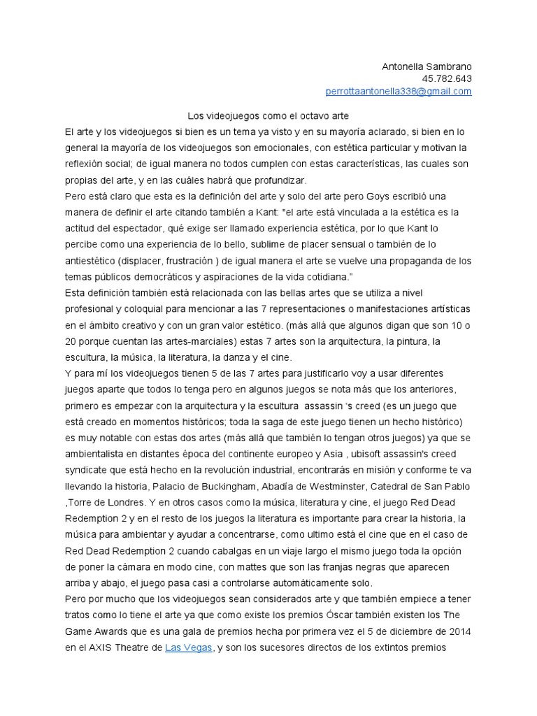 Sambrano Antonella | PDF | Estética | Nintendo
