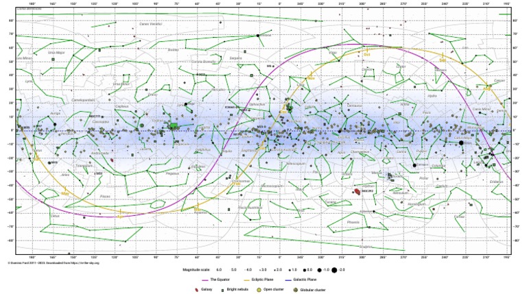Star Chart of Constellations and Stars | PDF | Stellar Astronomy ...