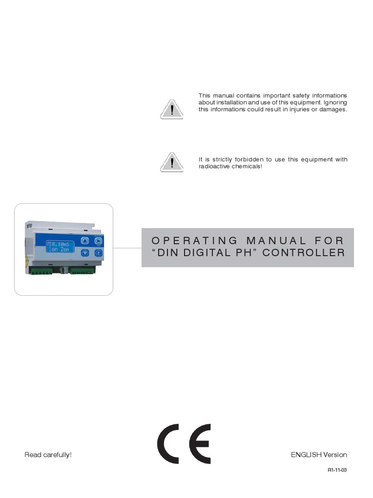 EMEC DIN DIG PH Instruction Manual R1 11 03 | PDF | Ph | Calibration