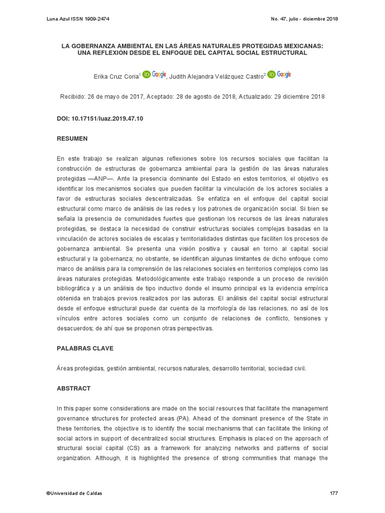 Environmental Governance in Mexican Protected Natural Areas A ... Environmental Governance in Mexican Protected Natural Areas A ...