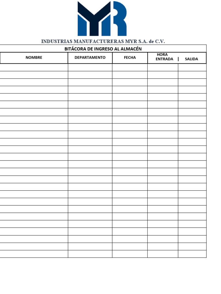 BITACORA INGRESO ALMACEN | PDF