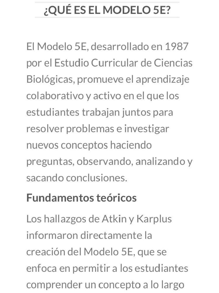 Modelo 5E | PDF