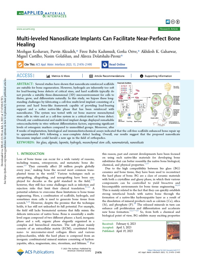 Esse Aqui.1.7 | PDF | Tissue Engineering | Bone