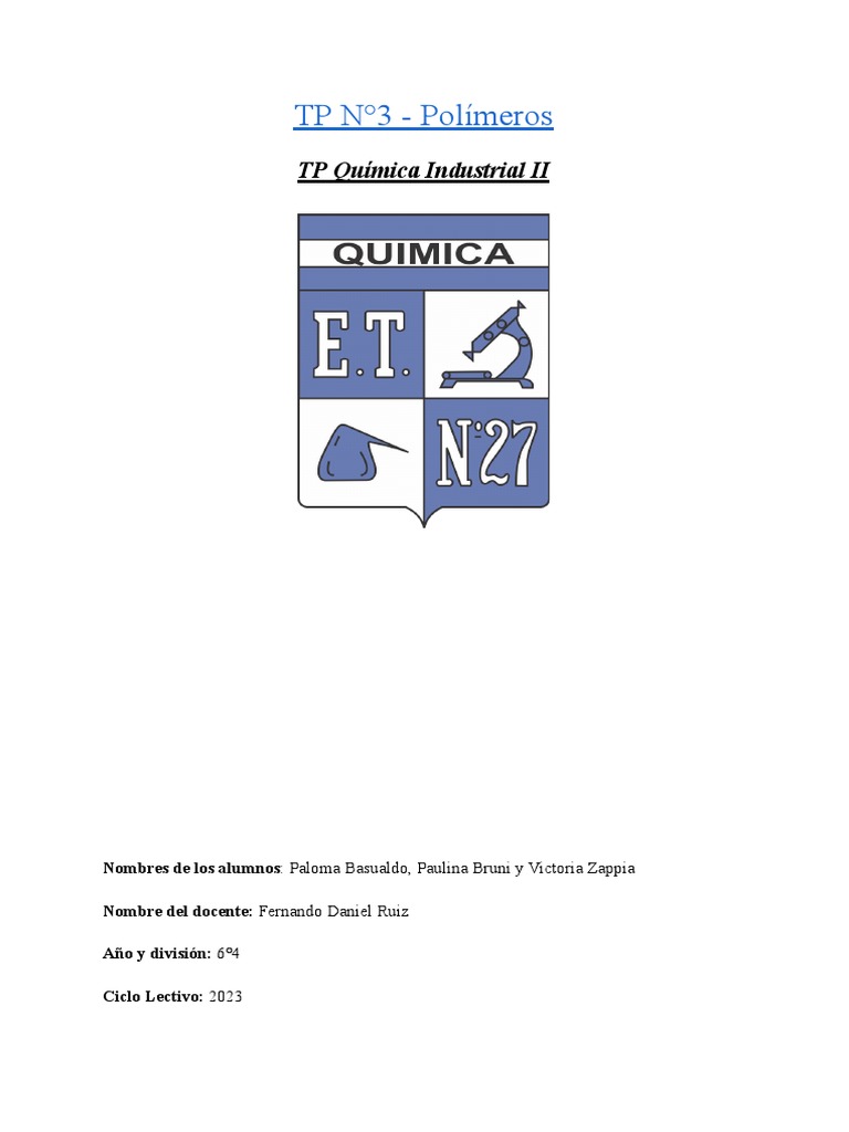 TP N°3 - Polímeros | PDF | Sólido | Silicona