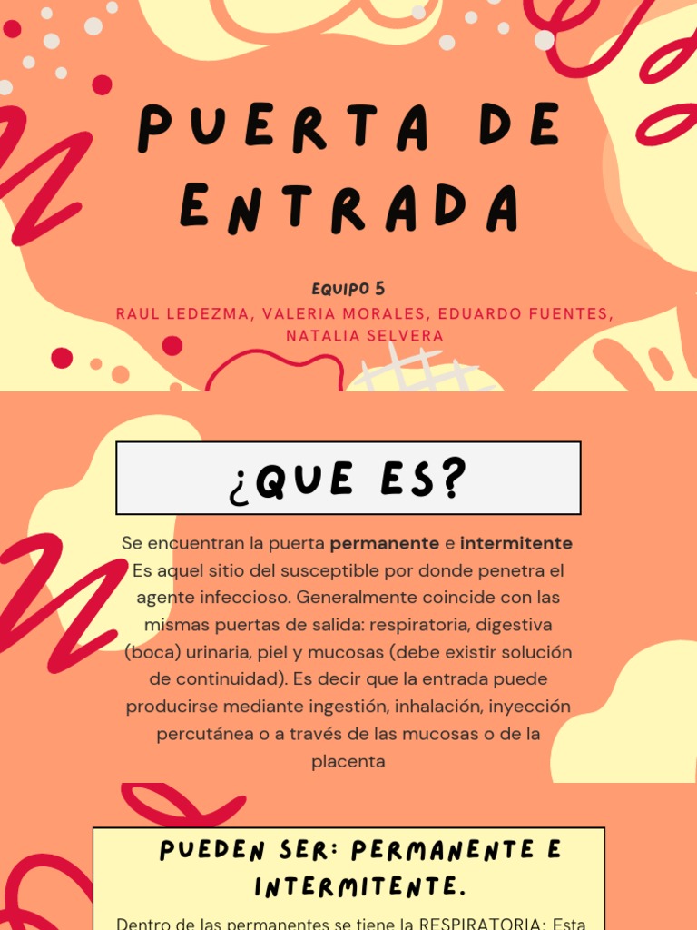 puerta DE ENTRADA | PDF | Infección | Epidemiología