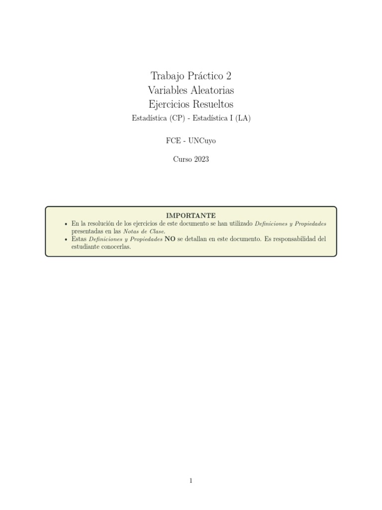 TP2 Resueltos CP LA | PDF | Probabilidad | Variable aleatoria