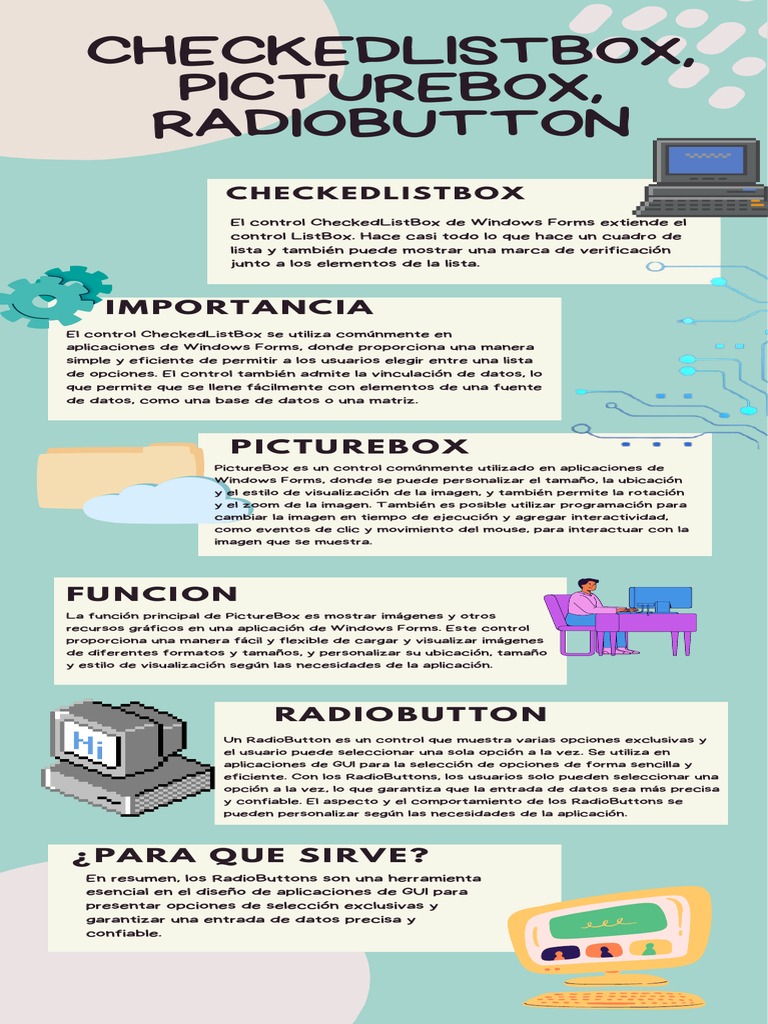Checkedlistbox, Picturebox, Radiobutton | PDF | Tecnologías de la información | Gestión de ...