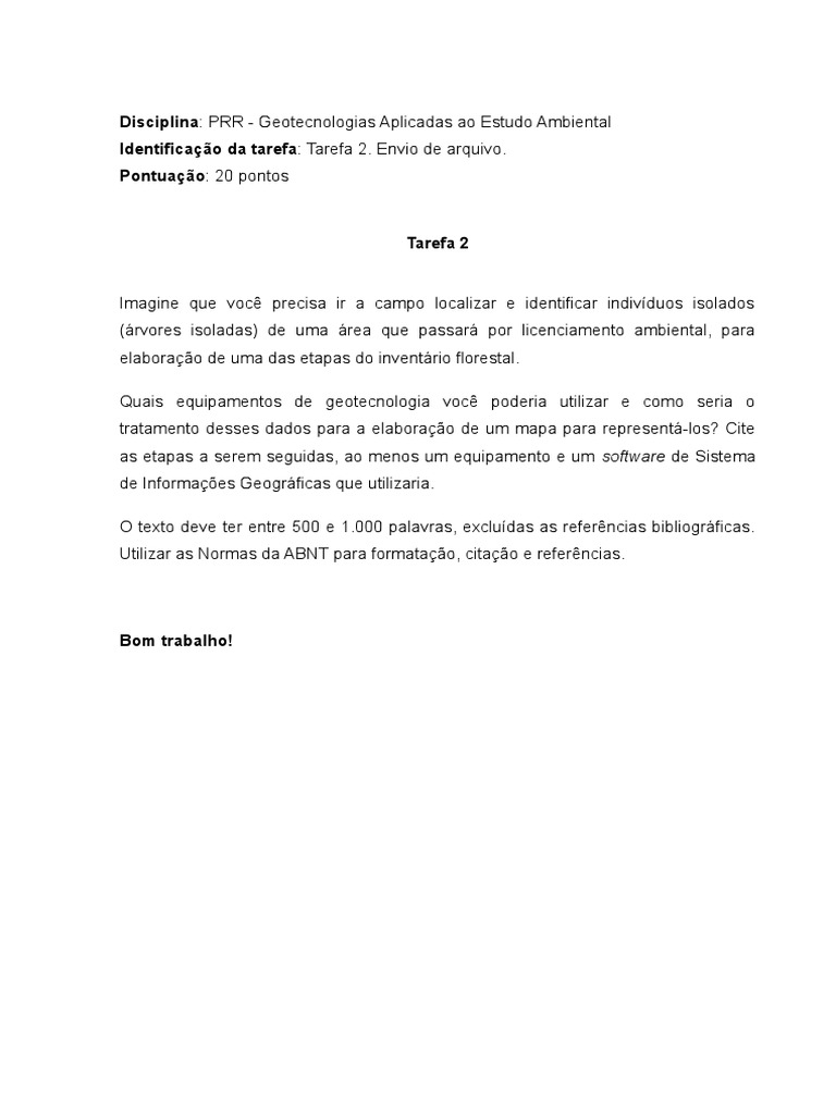 PRR 2 - 20 Pontos | PDF