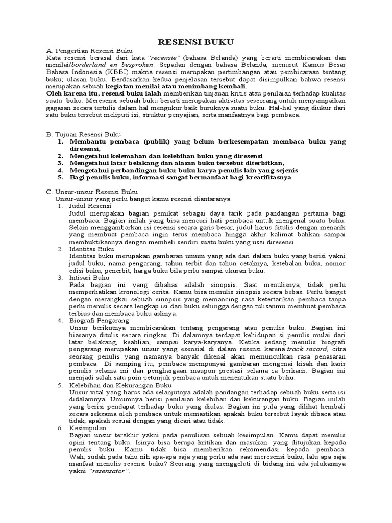 Panduan Lengkap Resensi Buku | PDF | Karier & Perkembangan | Pengembangan Diri