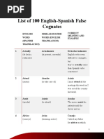 100 English-Spanish False Friends | PDF