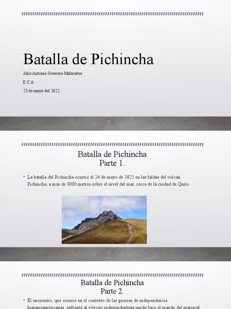 Batalla de Pichincha-ECA | PDF